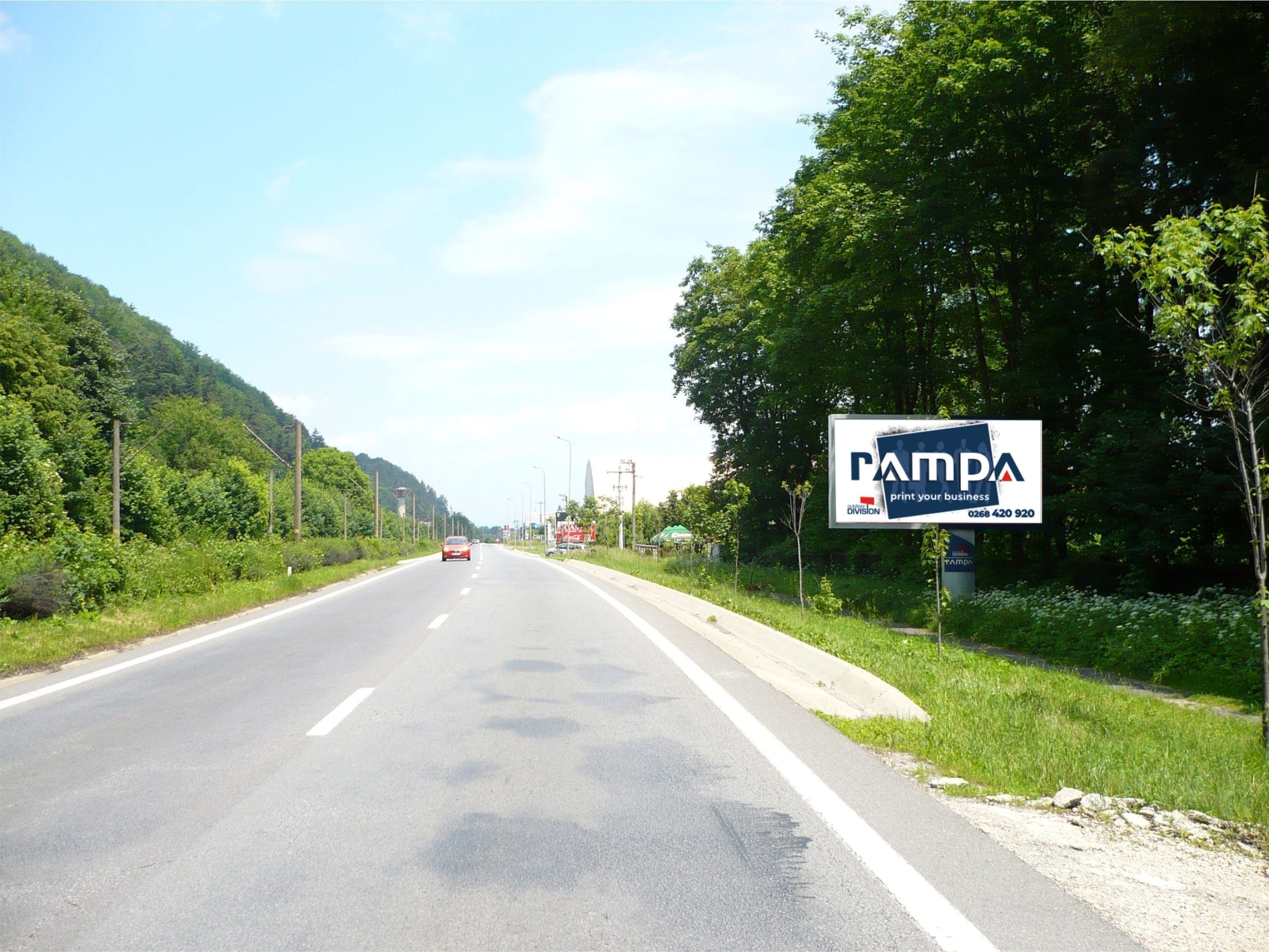 Panou publicitar DN1 intrare Brașov BVP05A+B - Rampa Design